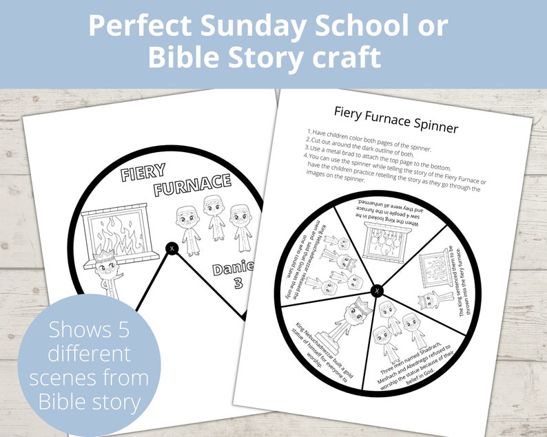 Fiery Furnace Sunday School Activity, Shadrach Meshach and Abednego ...