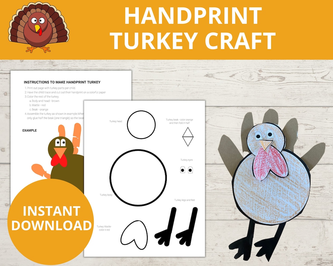 Thanksgiving Handprint Craft, Turkey Craft Preschool, Thanksgiving ...