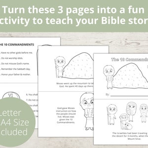 10 Commandments Activity, Bible Story Craft Preschool, Sunday School ...