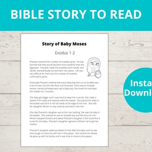Baby Moses Bible Story Activities, Sunday School Craft, Moses Basket ...