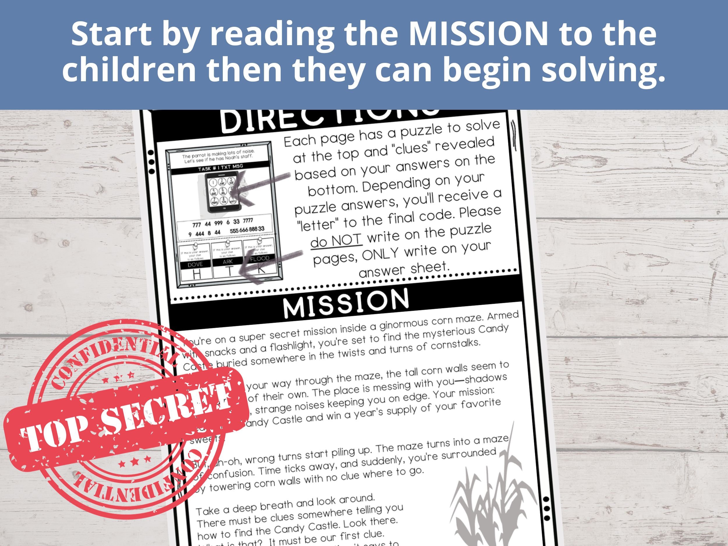 Fall Escape Room for Kids, Escape Room Printable, Thanksgiving Games ...