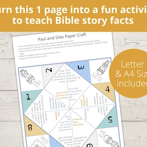 Paul and Silas Craft, Paul Bible Stories, Fortune Teller, Cootie ...