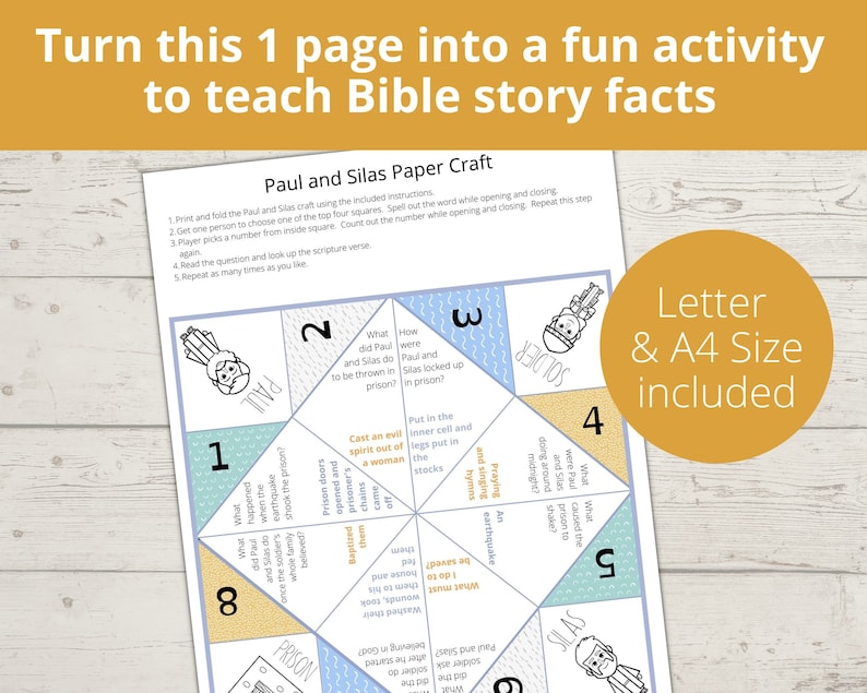 Paul and Silas Craft, Paul Bible Stories, Fortune Teller, Cootie ...