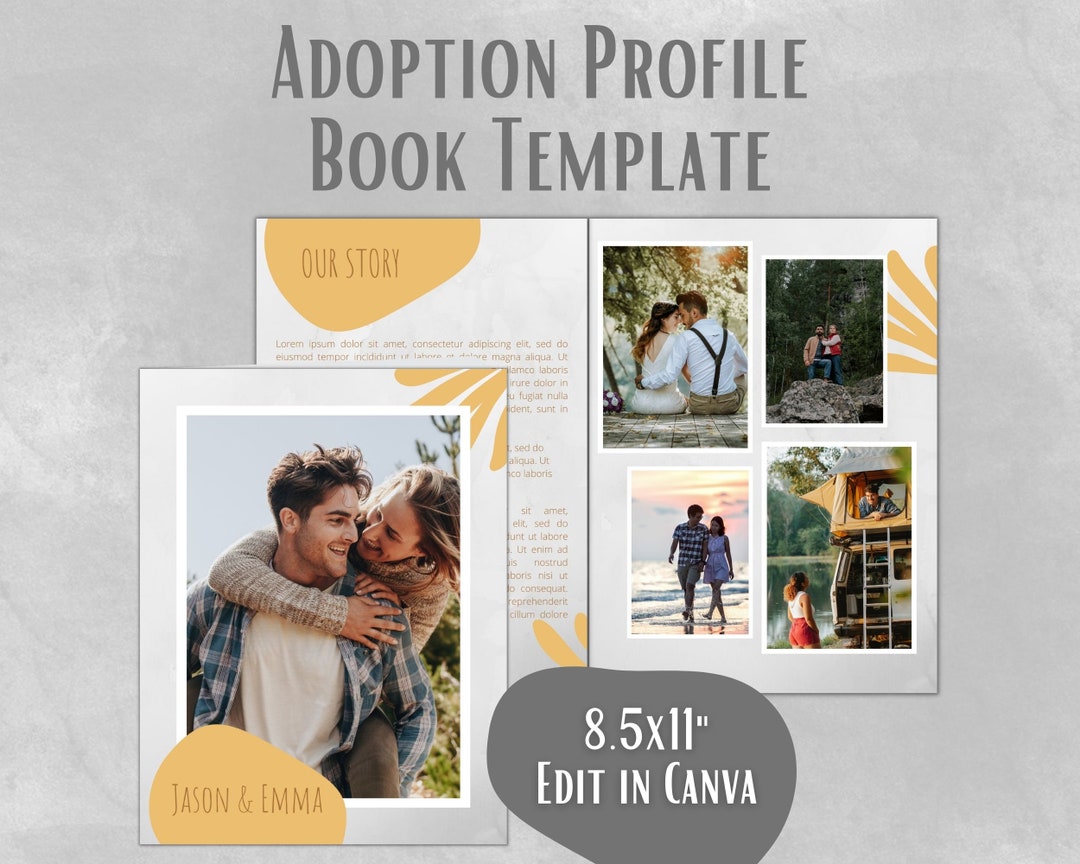 Adoption Profile Book, Adoption Book Template, Digital Adoption Profile ...