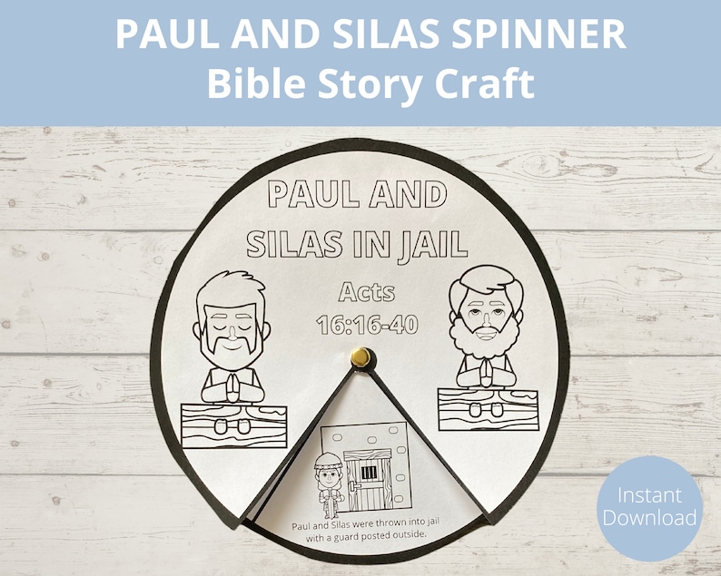 Paul and Silas Craft, Sunday School Activities, Kids Bible Craft, Bible ...