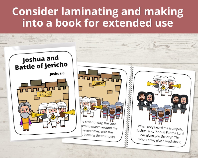 Battle of Jericho, Joshua and Battle of Jericho, Bible Story Poster ...