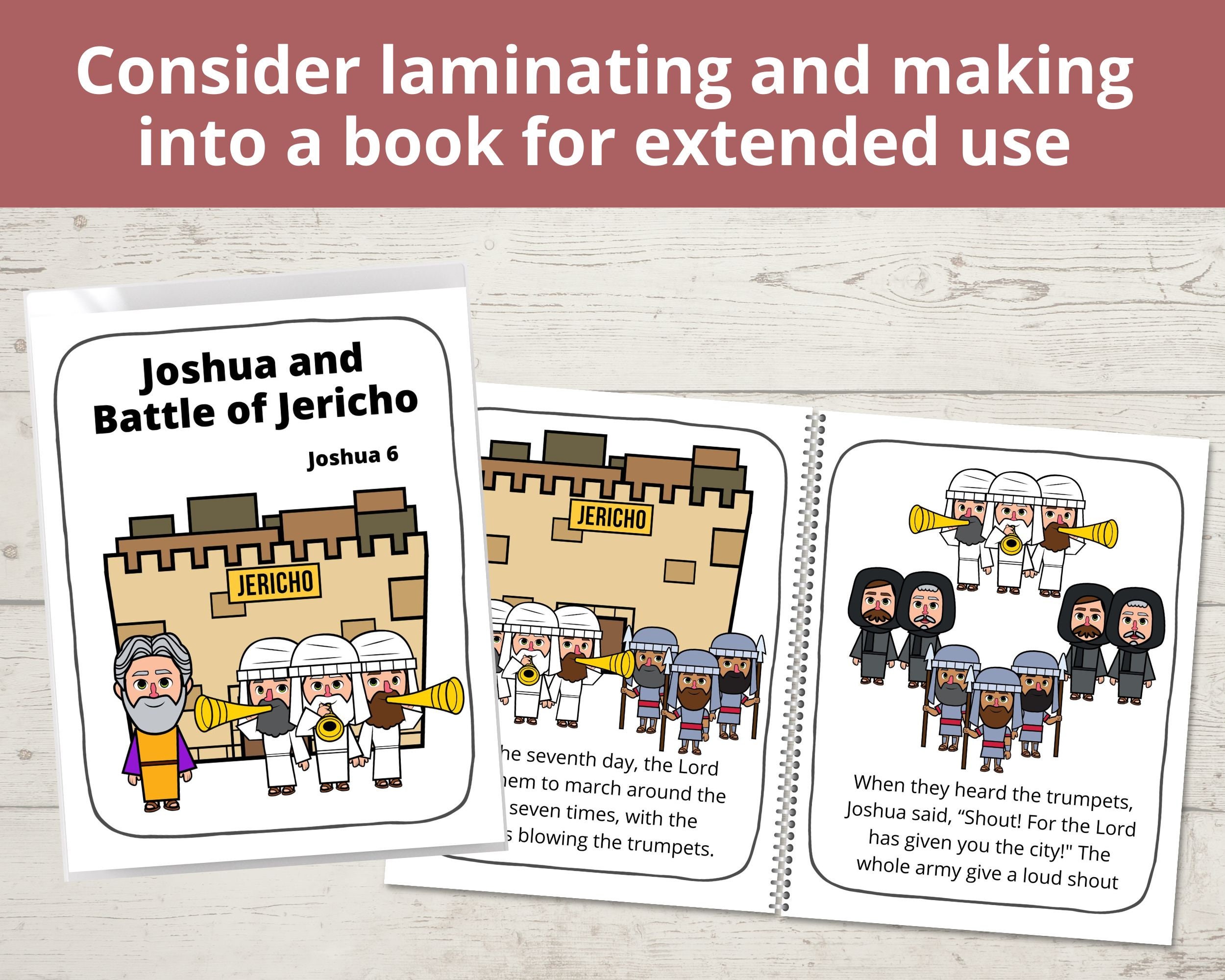 Battle of Jericho, Joshua and Battle of Jericho, Bible Story Poster ...