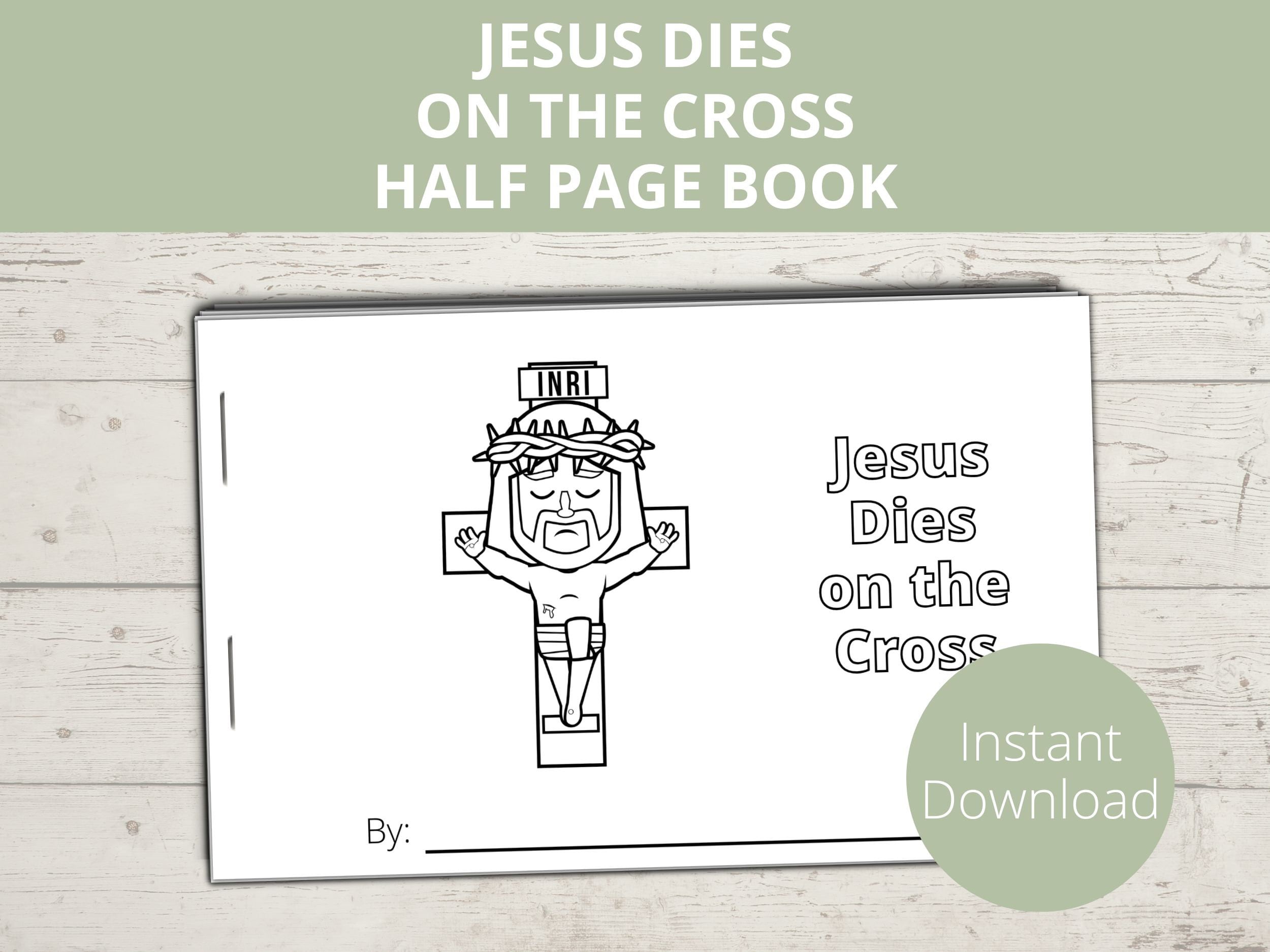 Jesus Dies on Cross, Easter Story Activity, Jesus on the Cross, Story ...