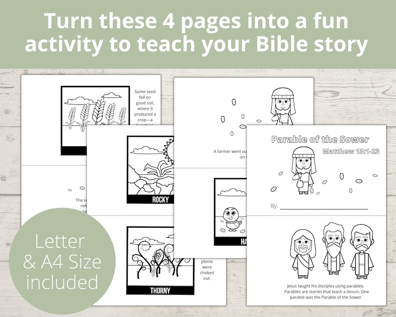 Parable of the Sower, Preschool Bible Lesson, Parables of Jesus, Sunday ...