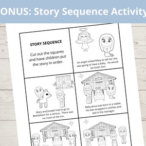 Christmas Nativity Bible Story, Sunday School Craft, Bible Story ...