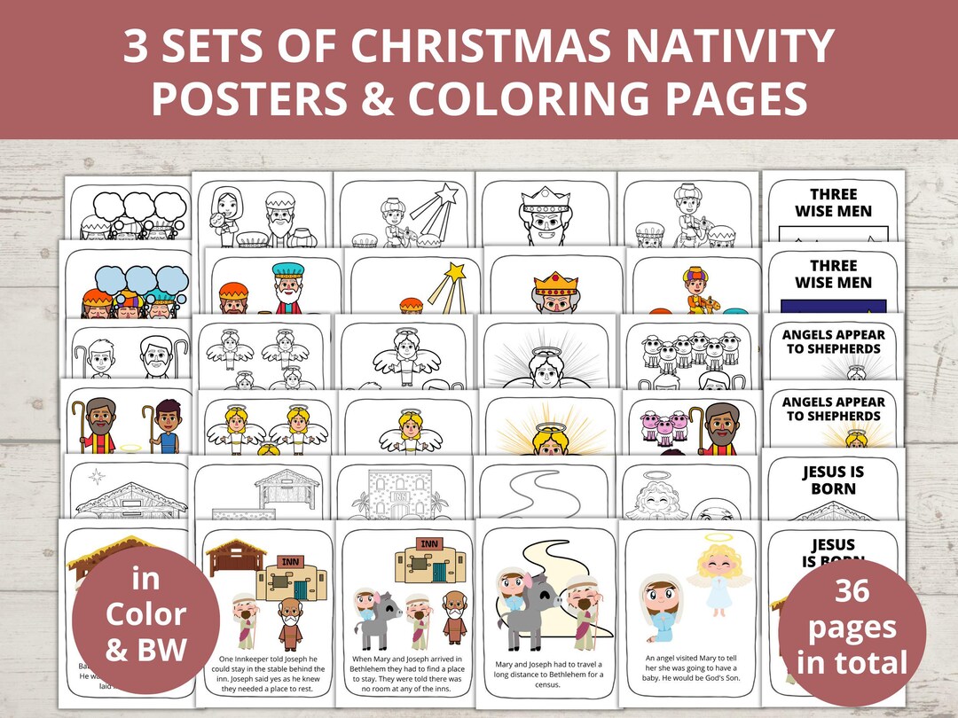 Christmas Nativity, Baby Jesus, Bible Story Poster, Christian Christmas ...
