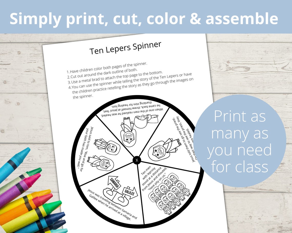 Ten Lepers, Sunday School Craft, Bible Story Activities, Jesus Miracles ...