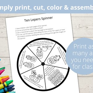 Ten Lepers, Sunday School Craft, Bible Story Activities, Jesus Miracles ...