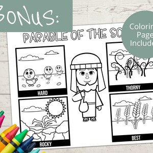 Parable of the Sower and the Seeds Printable, Bible Activity, Church ...