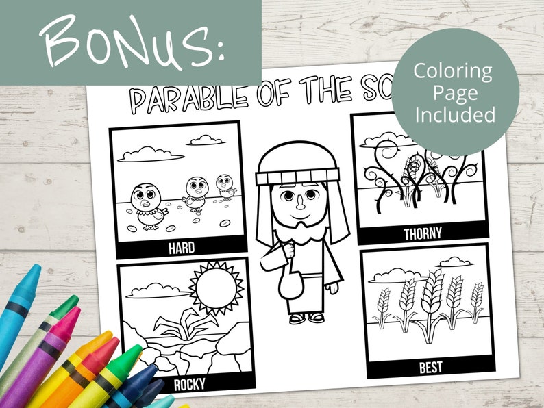 Parable of the Sower and the Seeds Printable, Bible Activity, Church ...
