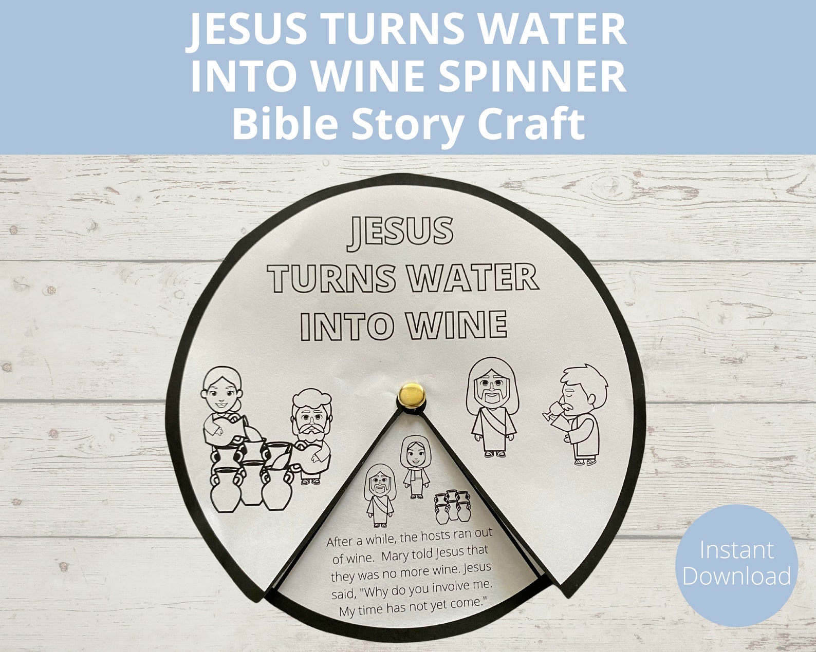 Jesus Turns Water Into Wine Bible Story, Sunday School Craft, Miracles ...