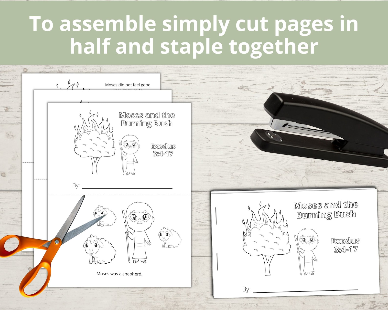 Moses and the Burning Bush, Sunday School Craft, Moses Craft, Bible ...