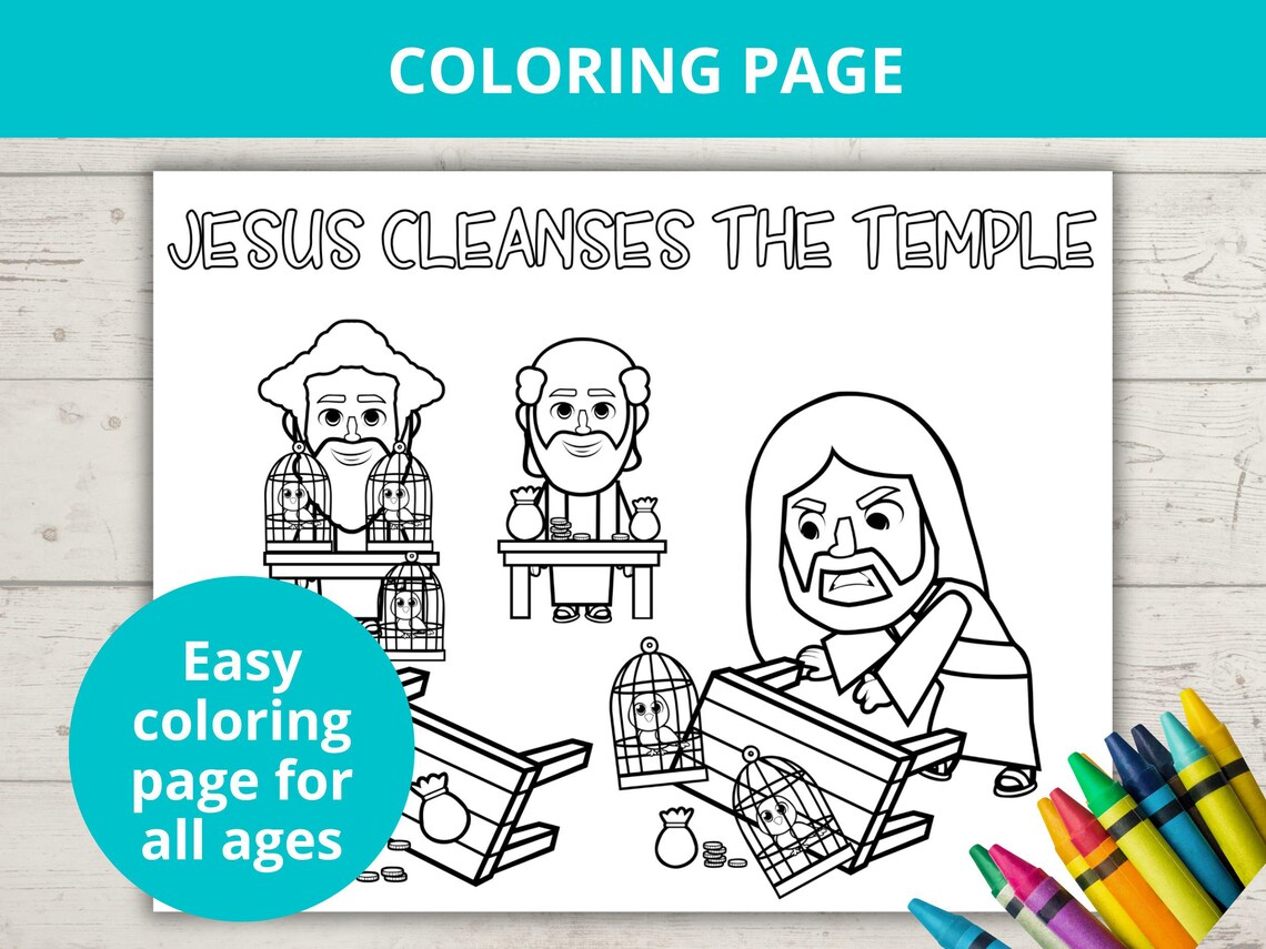 Jesus Cleanses the Temple, Jesus Clears the Temple, Sunday School ...