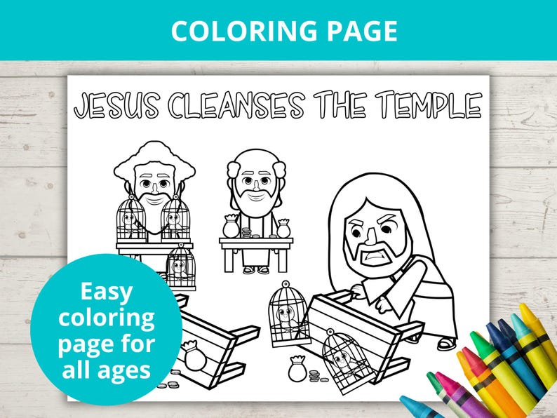 Jesus Cleanses the Temple, Jesus Clears the Temple, Sunday School ...