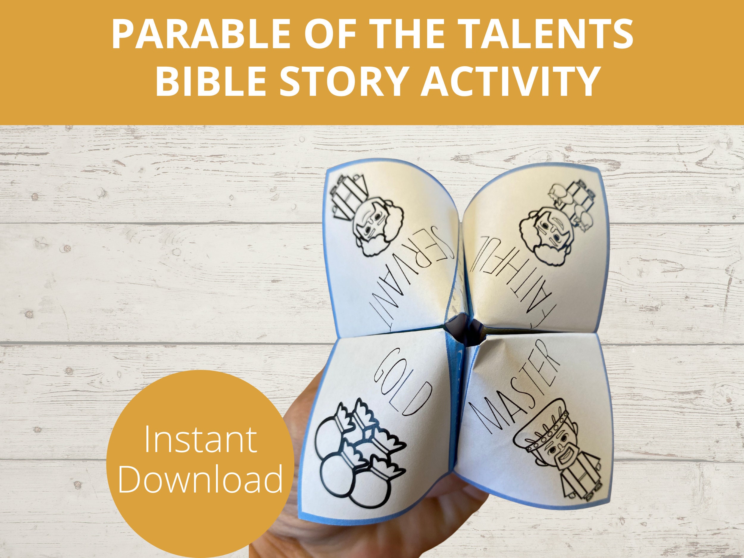 Parable of the Talents, Bible Story Activity, Sunday School Crafts ...