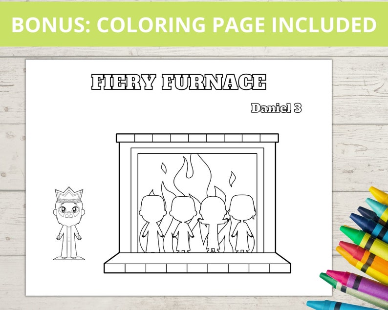 Shadrach Meshach Abednego, Fiery Furnace Sunday School Craft, Old ...