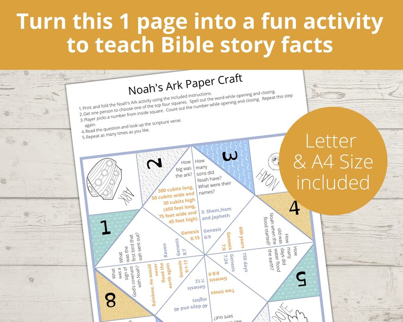 Noahs Ark Activity, Bible Story Activity, Sunday School Crafts, Fortune ...