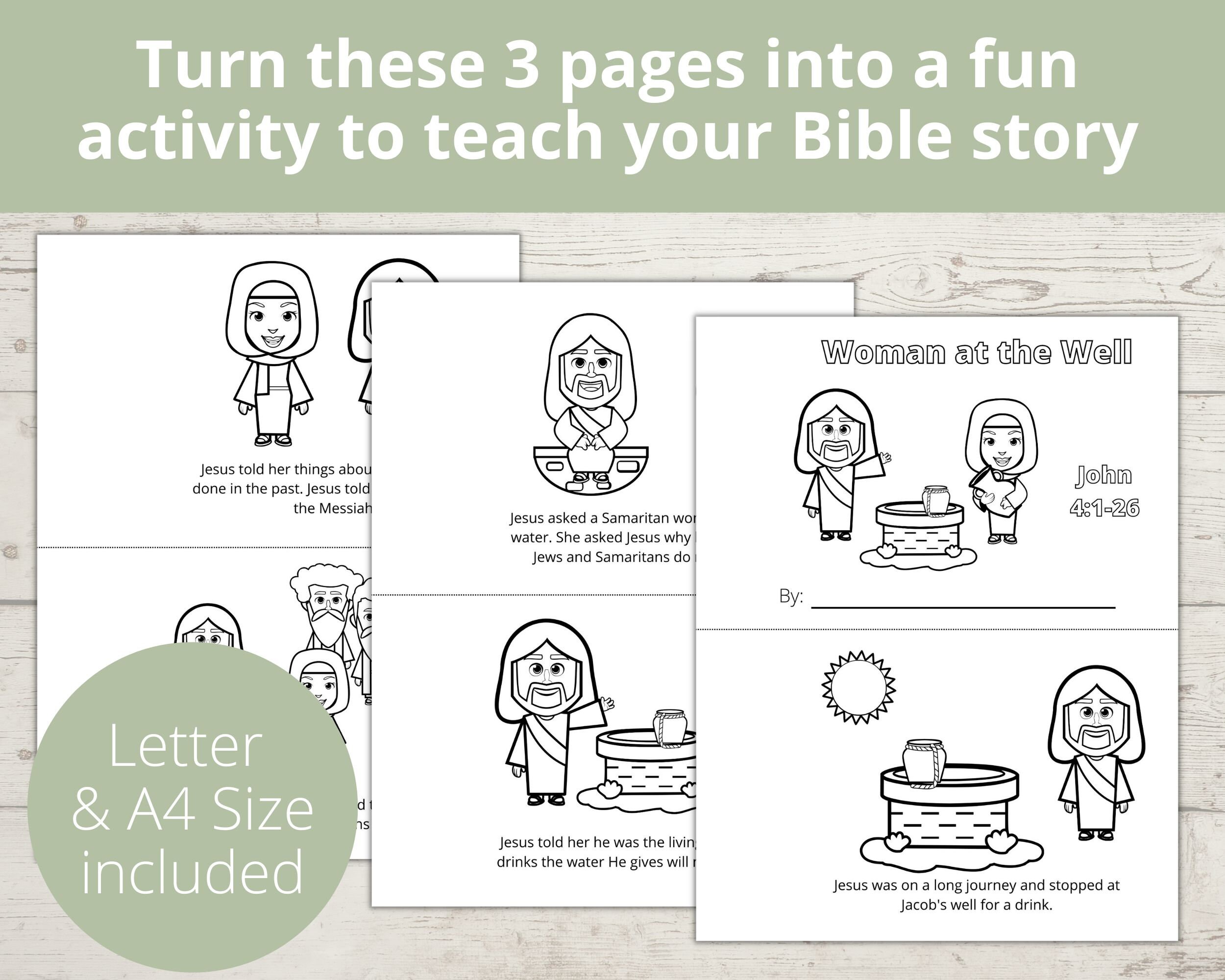 Woman and the Well Craft, Samaritan Woman, Mini Booklet, Jesus Woman at ...