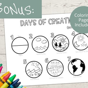 Days of Creation Activities, Creation Bible Printable, Bible Activity ...