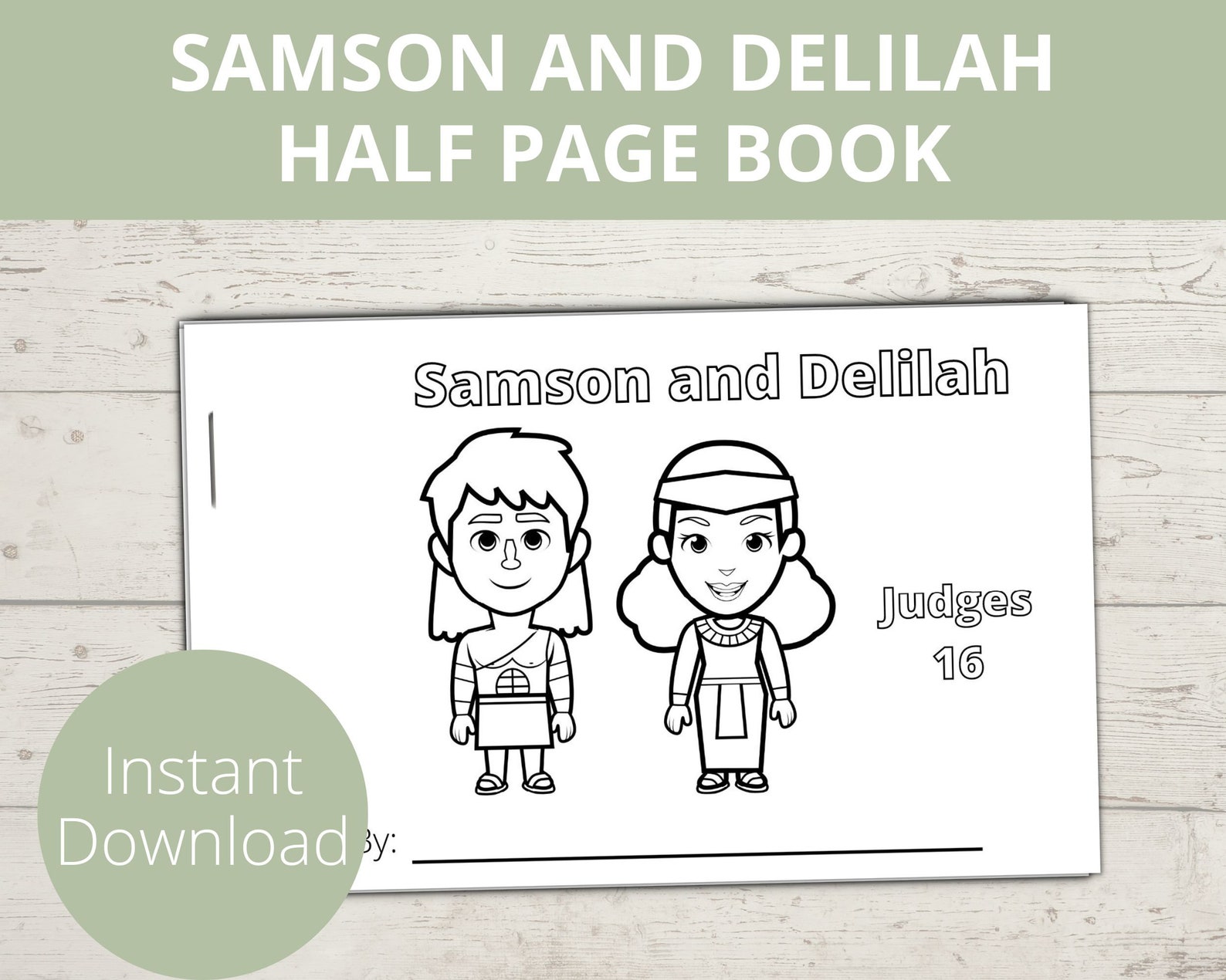 Samson and Delilah Samson Bible Activities Homeschool Bible - Etsy