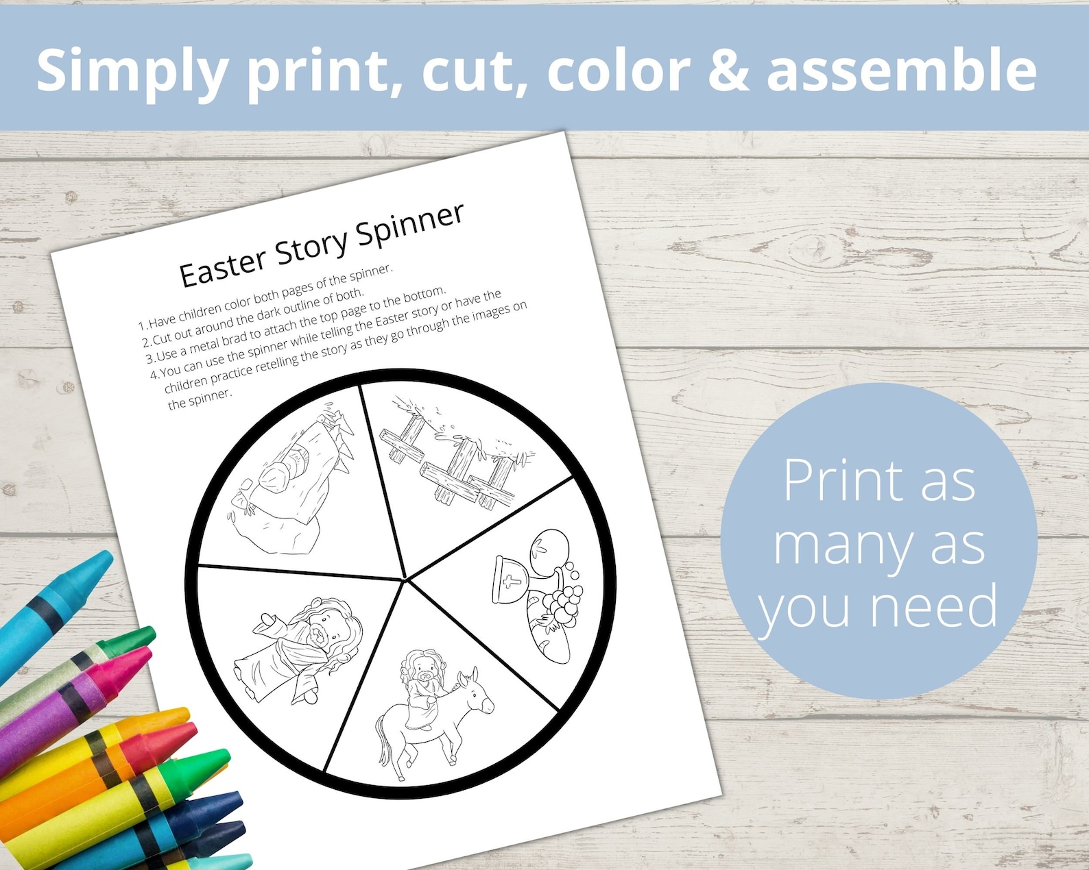 Easter Activities for Kids Easter Bible Story Easter Crafts - Etsy