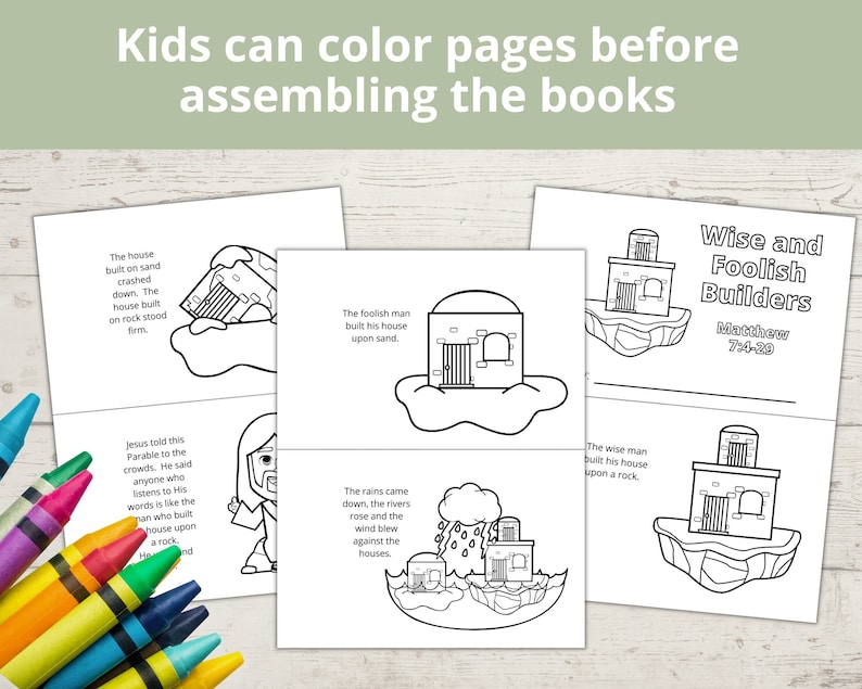 Build Your House on the Rock, Wise and Foolish Builders, Sunday School ...