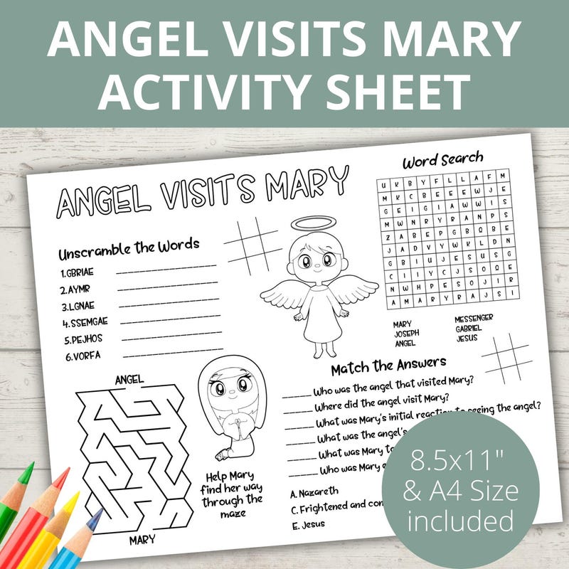 Angel Visits Mary Craft - Etsy