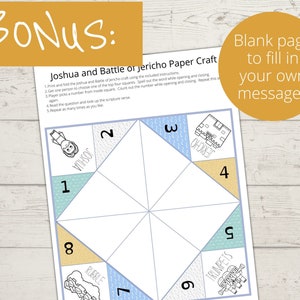 Joshua and Jericho, Battle of Jericho Craft, Fortune Teller, Cootie ...