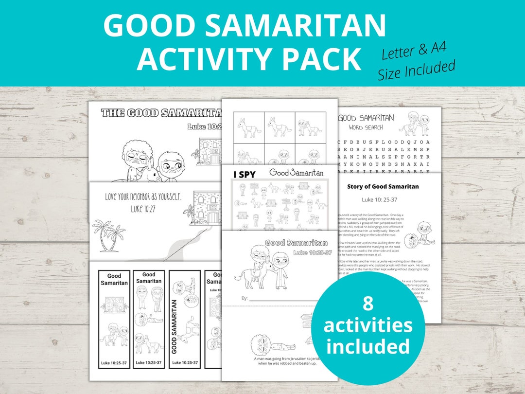 Good Samaritan Bible Story Activities, Sunday School Craft, Activity ...