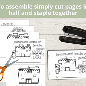 Joshua and Battle of Jericho, Half Page Printable, Sunday School Craft ...