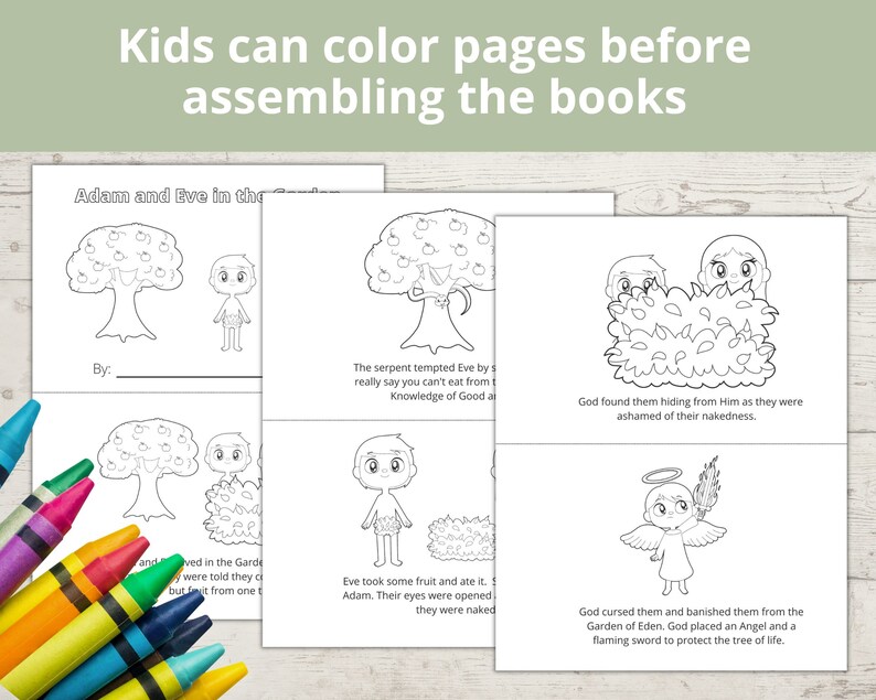Adam and Eve Bible Story Craft Preschool Sunday School - Etsy
