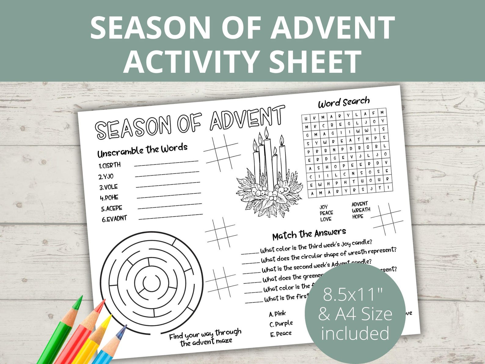 Advent Activity, Advent Christmas, Advent Coloring, Bible Activity ...