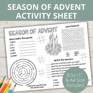 Advent Activity, Advent Christmas, Advent Coloring, Bible Activity ...