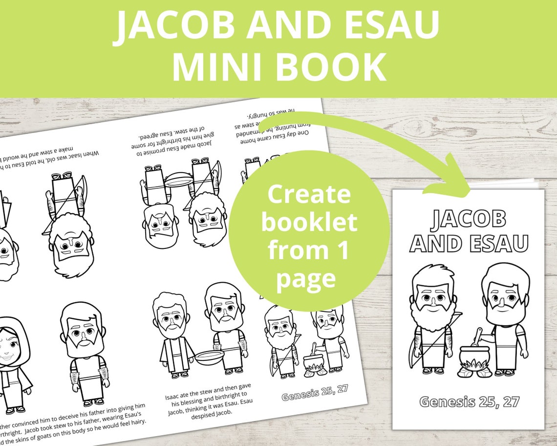 Jacob and Esau Bible Story for Kids Sunday School Crafts - Etsy Canada