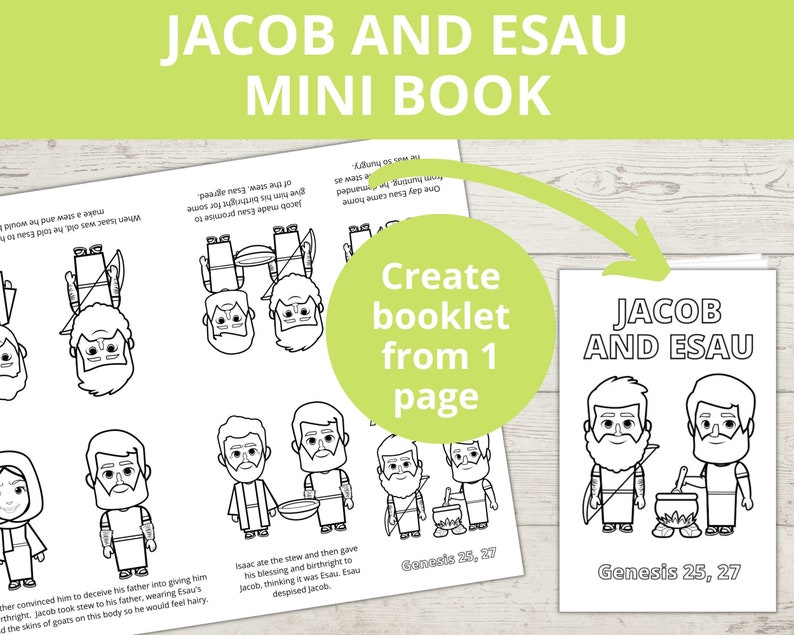 Jacob and Esau Bible Story for Kids Sunday School Crafts - Etsy Canada