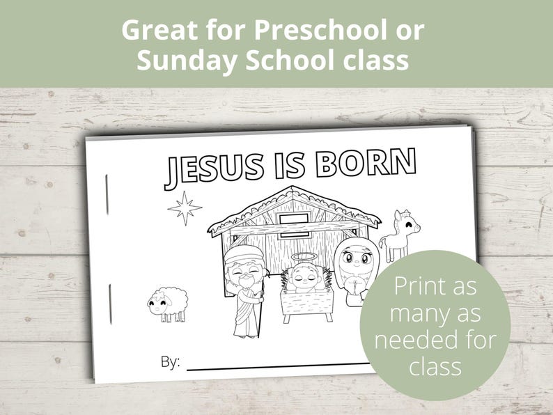 Jesus is Born, Christmas Nativity, Birth of Jesus, Preschool Bible ...