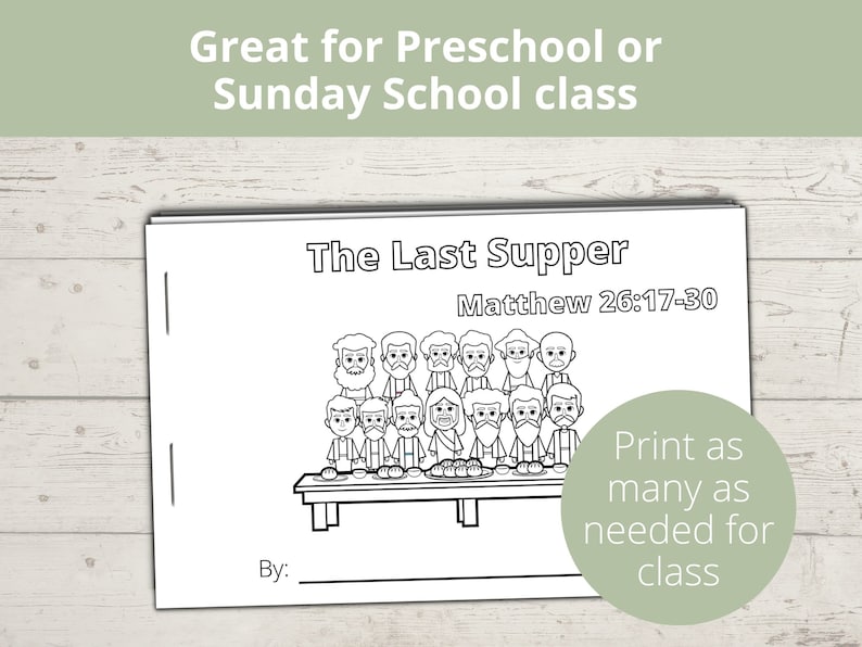 Last Supper Craft, Holy Week Activities, Story of Easter, Sunday School ...
