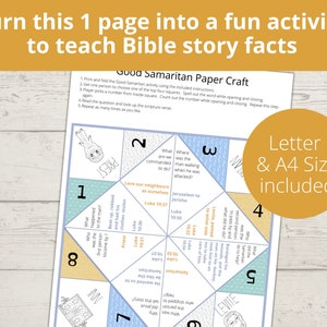 Good Samaritan Craft, Sunday School Crafts, Jesus Parable, Printable ...