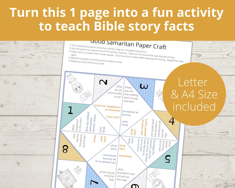 Good Samaritan Craft, Sunday School Crafts, Jesus Parable, Printable ...