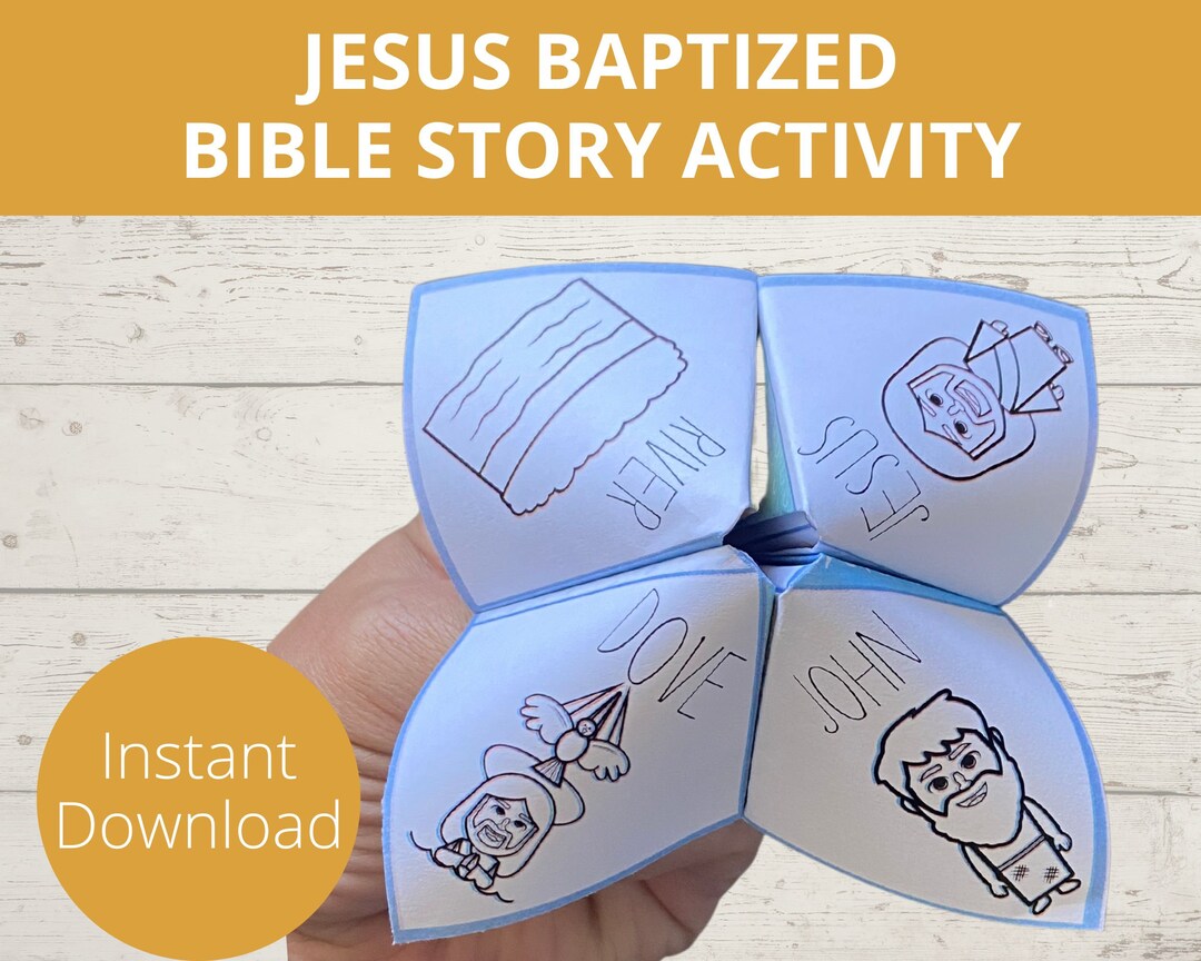 Baptism of Jesus Craft Jesus Baptized Fortune Teller Cootie - Etsy