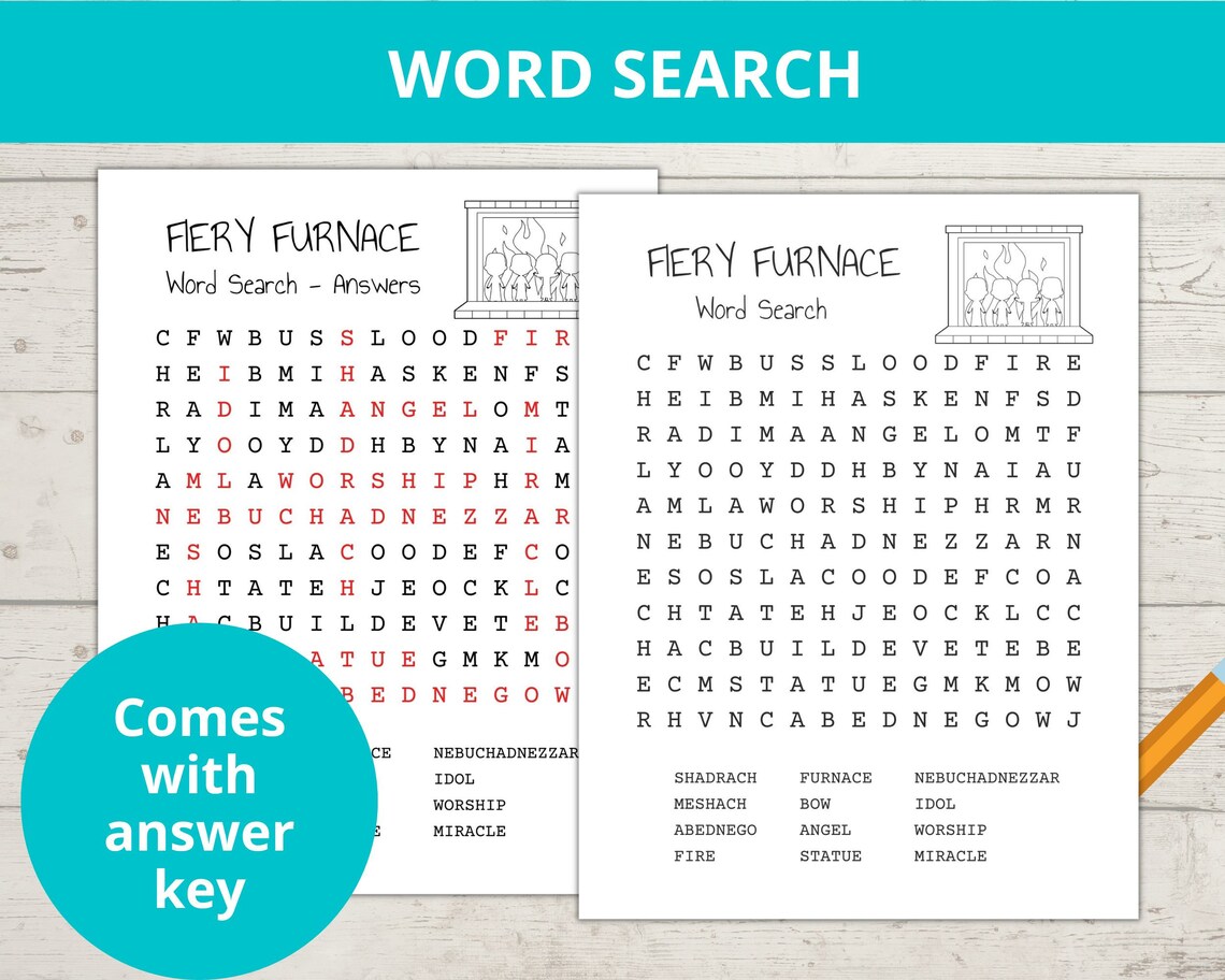 Fiery Furnace Bible Story Activities, Sunday School Crafts, Activity ...