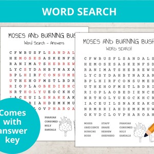 Moses and the Burning Bush Bible Story Activities, Sunday School Craft ...