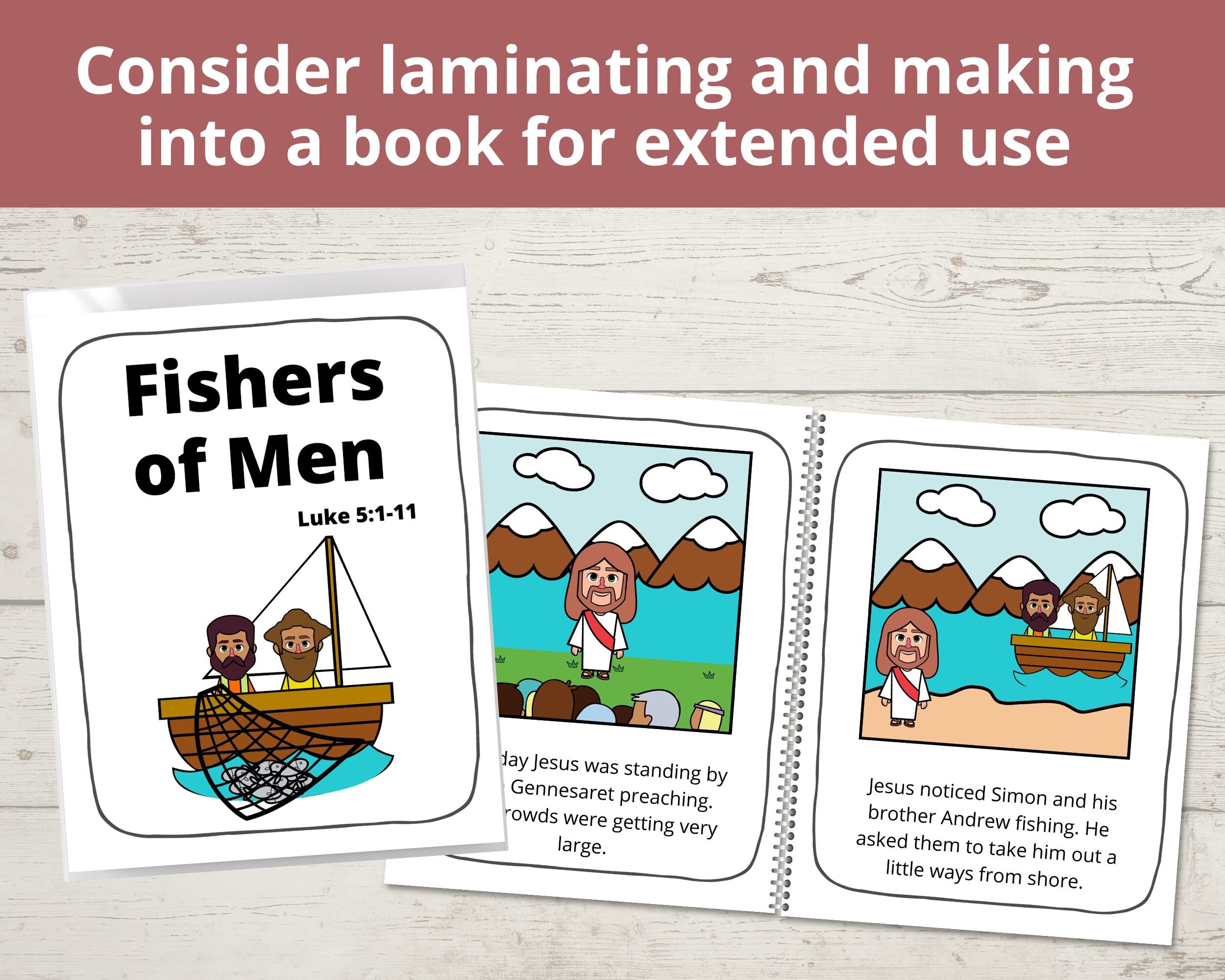 Fishers of Men Activities Kids, Bible Story Poster, I Will Make You ...