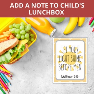 Christian Lunchbox Notes, Scripture Lunch Notes, Scripture Lunch Box ...