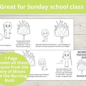 Moses and the Burning Bush Sunday School Craft, Old Testament Bible ...
